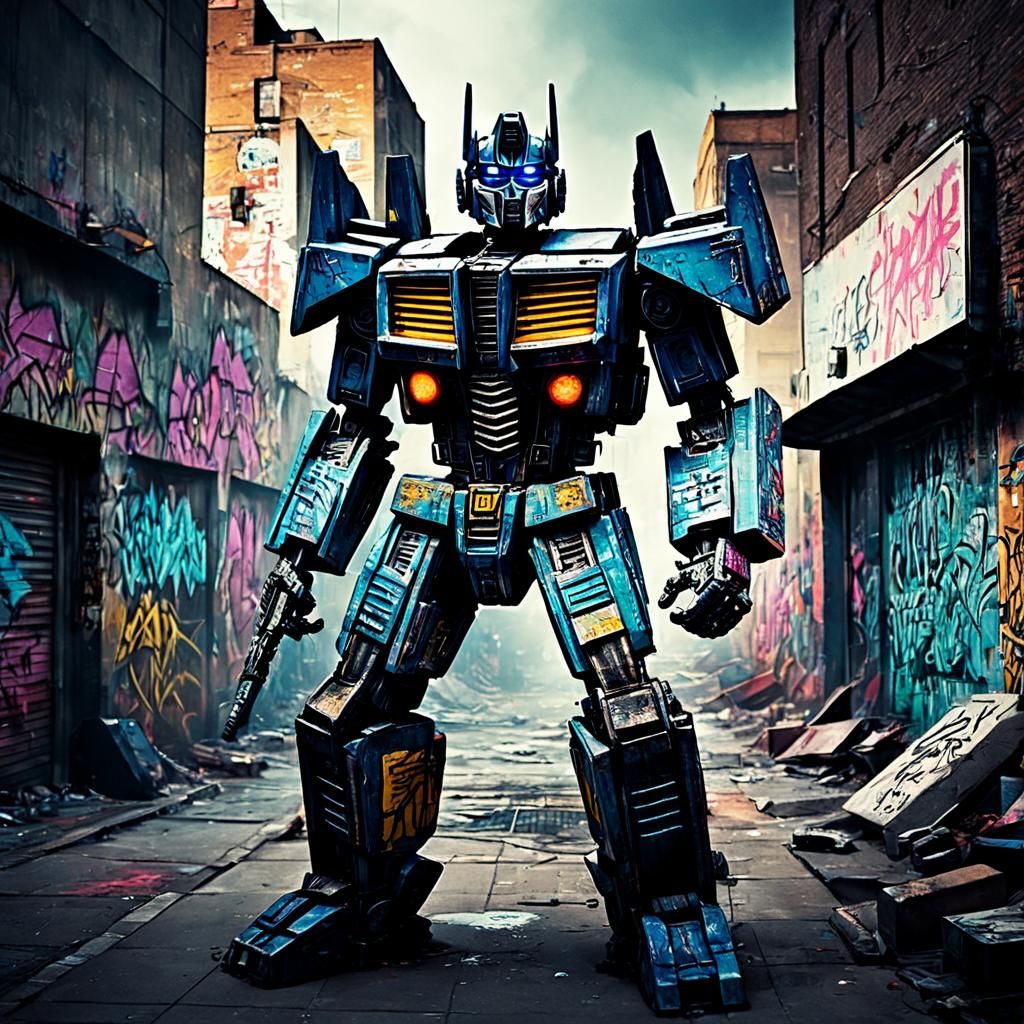 Autobot On The Run - AI Generated Artwork - NightCafe Creator