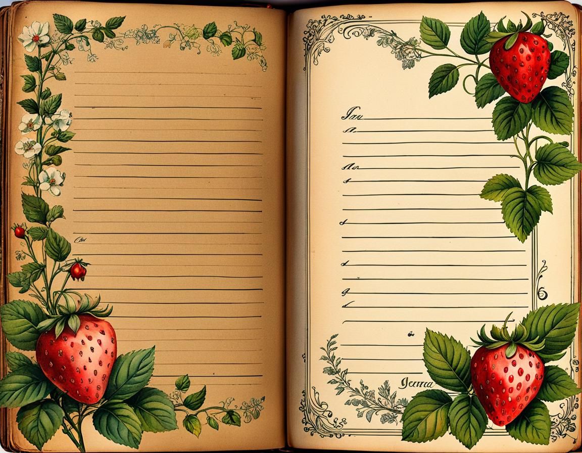 beautiful old open vintage victorian journal. pages with writing lines ...