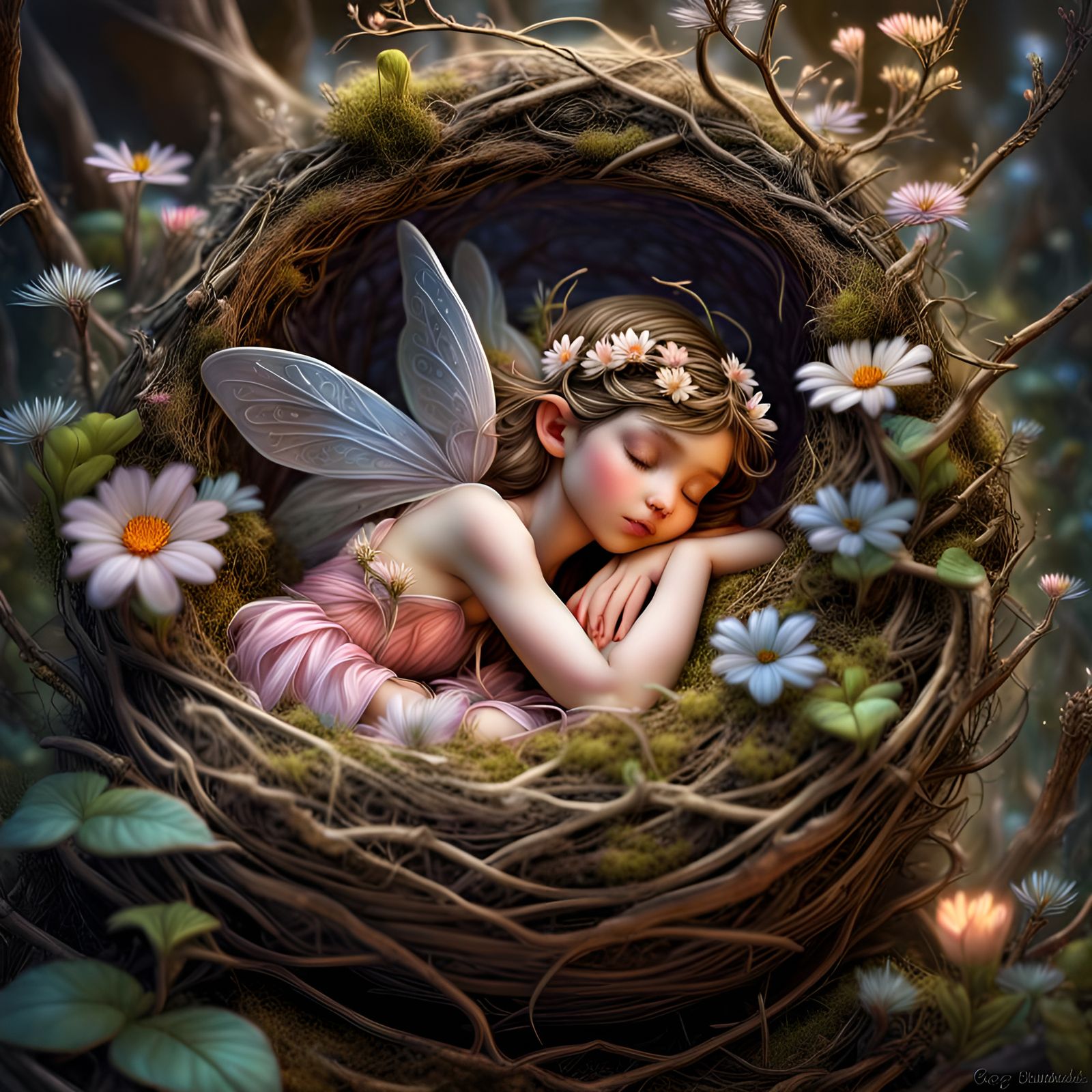 Fairies nest - AI Generated Artwork - NightCafe Creator
