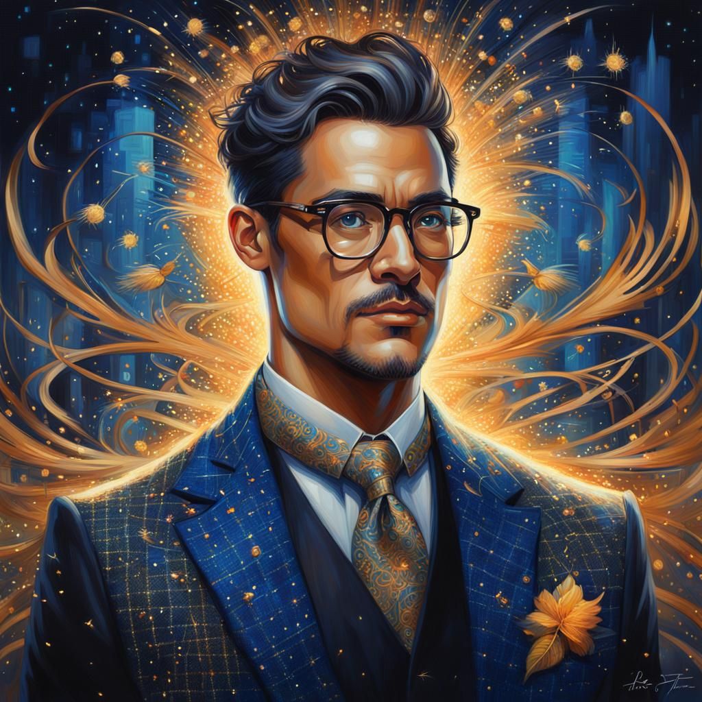 Handsome Man With Eyeglasses - AI Generated Artwork - NightCafe Creator