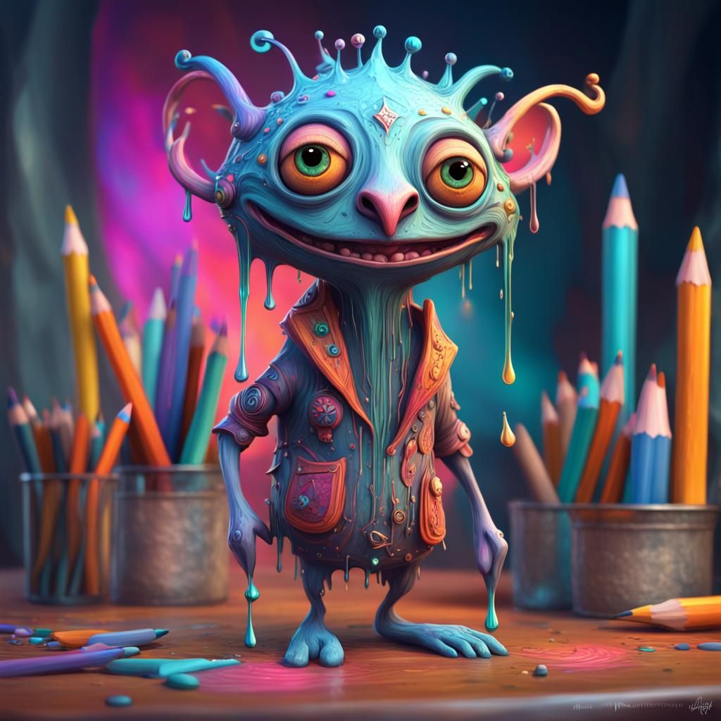 Colorful Creature's World - AI Generated Artwork - NightCafe Creator