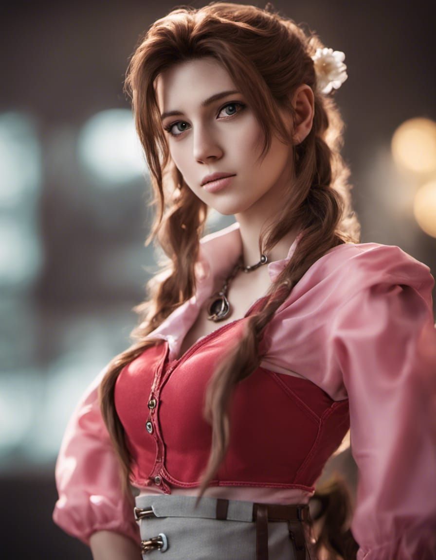 Aerith Gainsborough from Final Fantasy VII - AI Generated Artwork ...