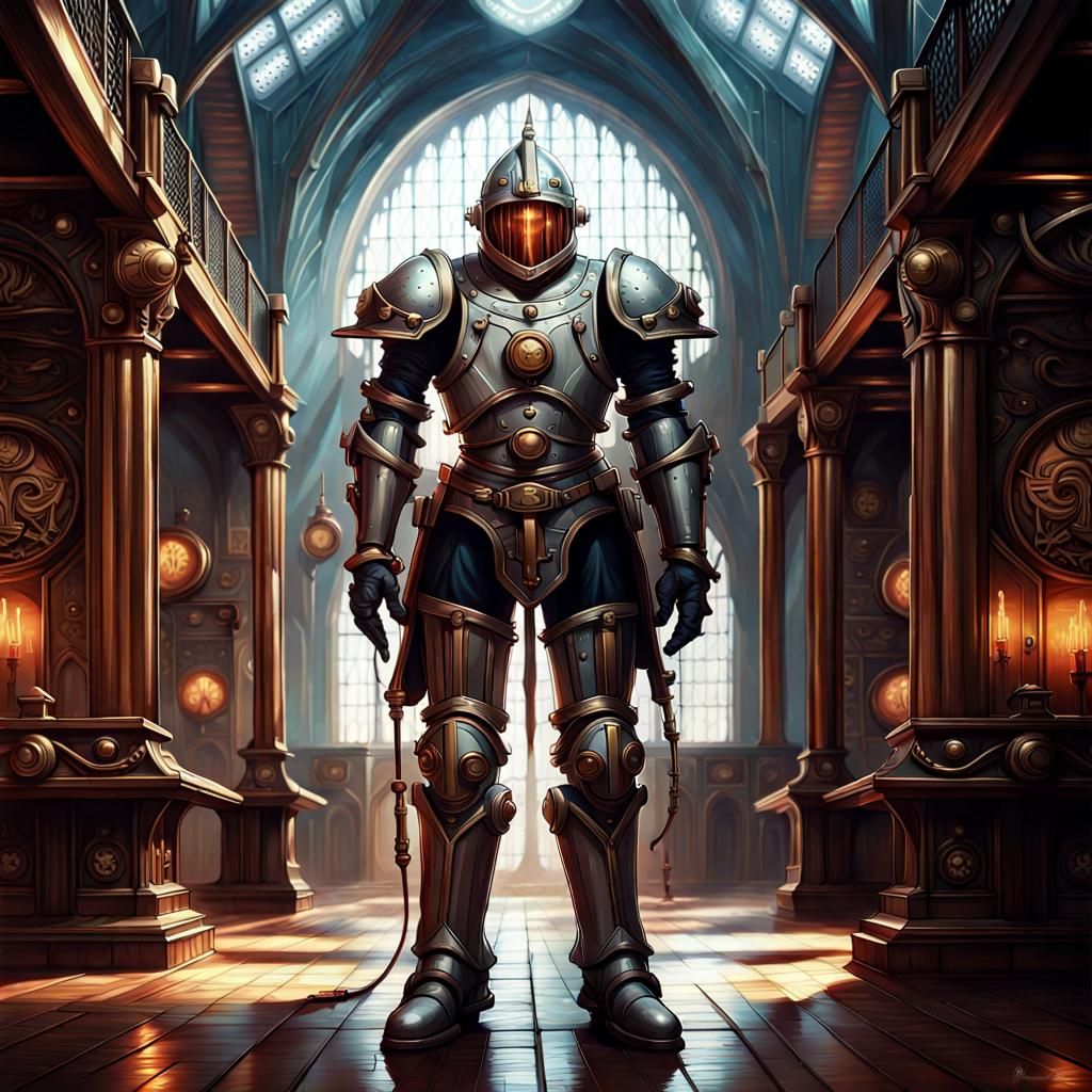 Steampunk knight - AI Generated Artwork - NightCafe Creator
