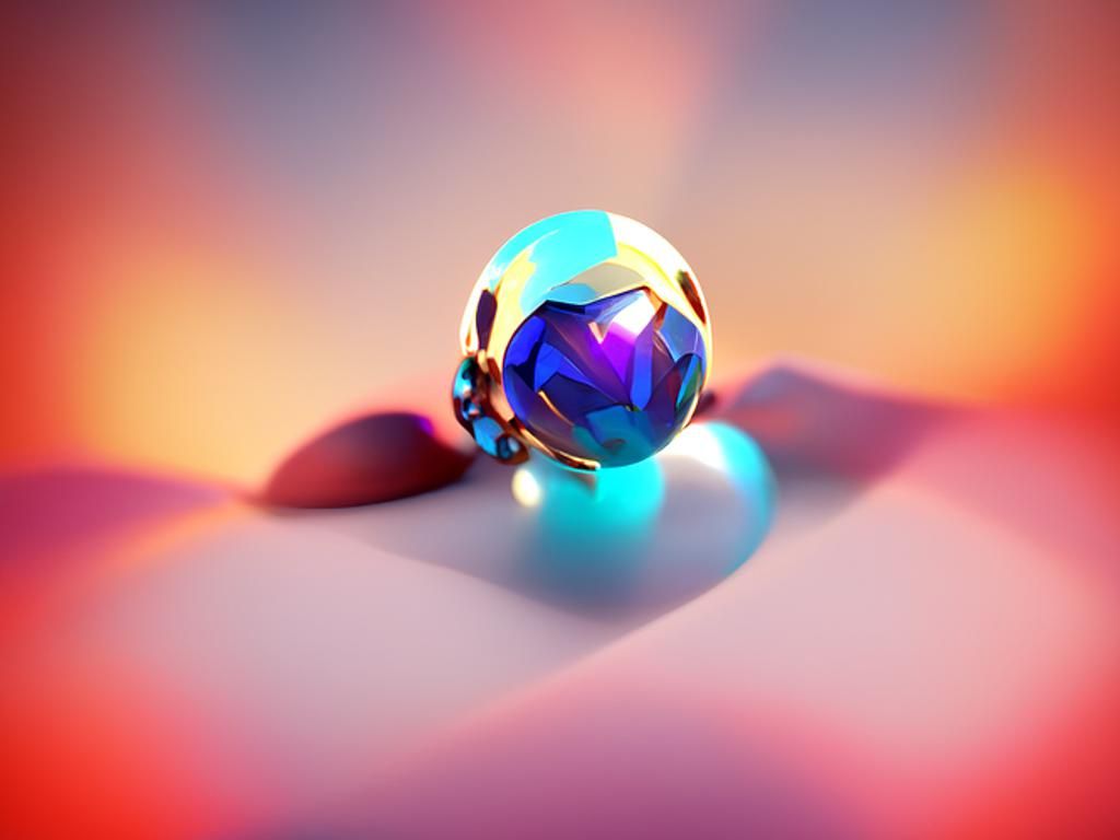 beautiful jewel, spherical Keyshot caustics volumetric lighting ...