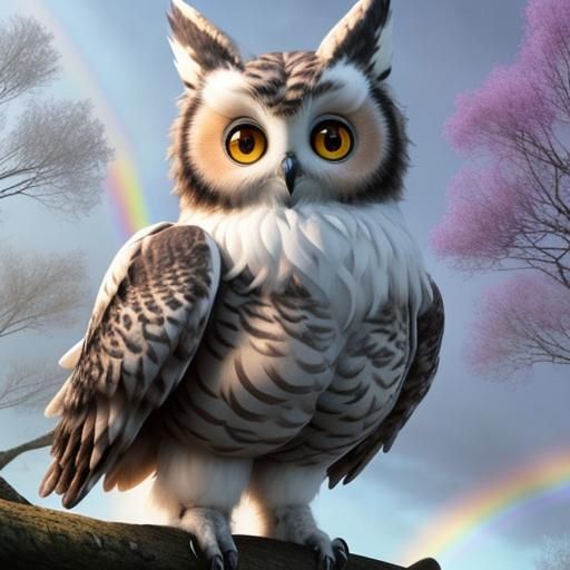 FLUFFY OWL - AI Generated Artwork - NightCafe Creator