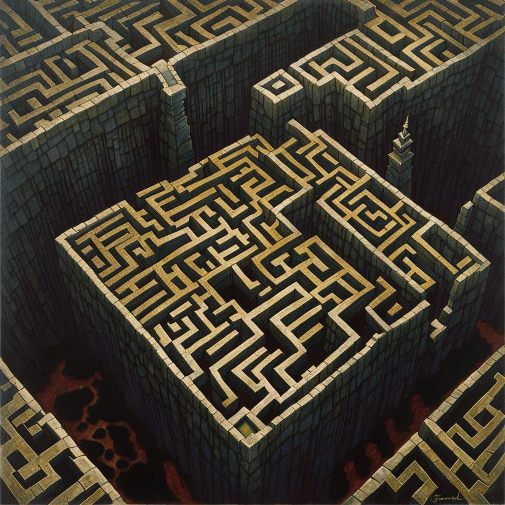 the labyrinth - AI Generated Artwork - NightCafe Creator