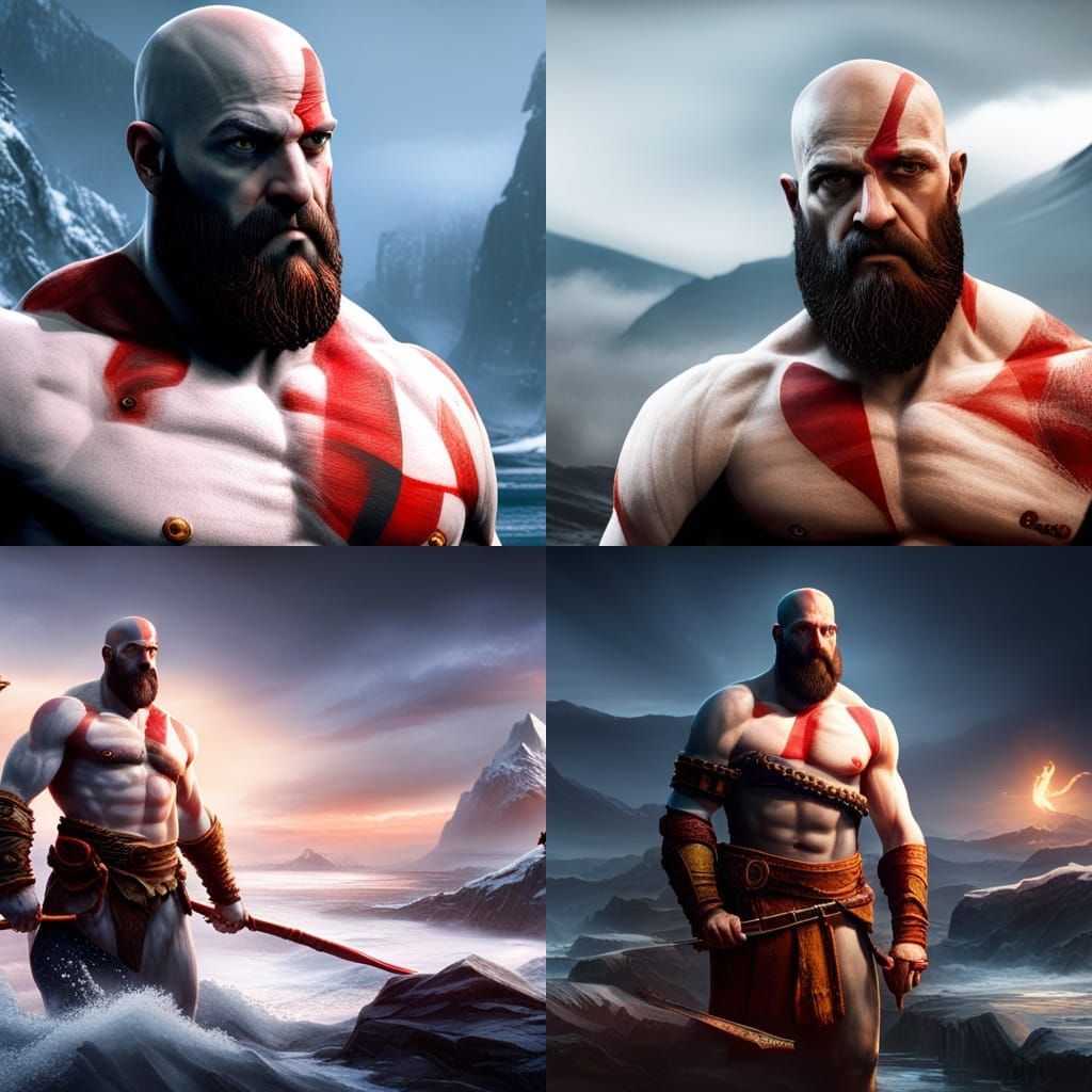 God of War PS5 Kratos 4k ultra HD - AI Generated Artwork - NightCafe ...