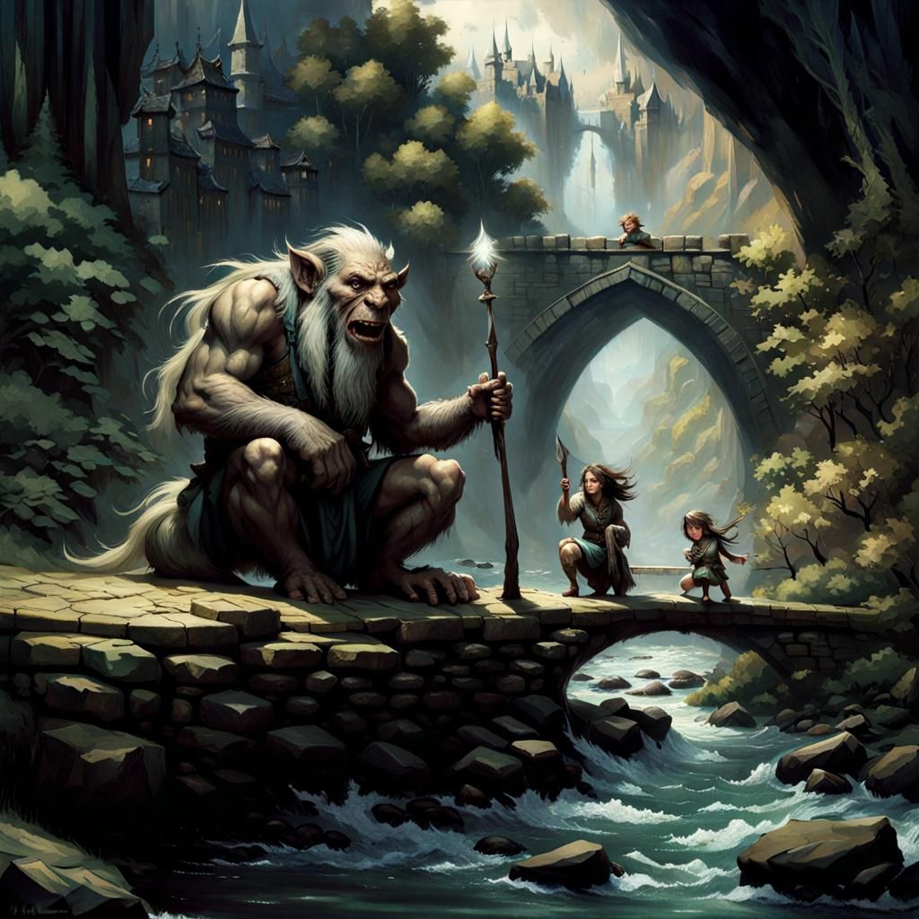 Troll's Toll Bridge - AI Generated Artwork - NightCafe Creator