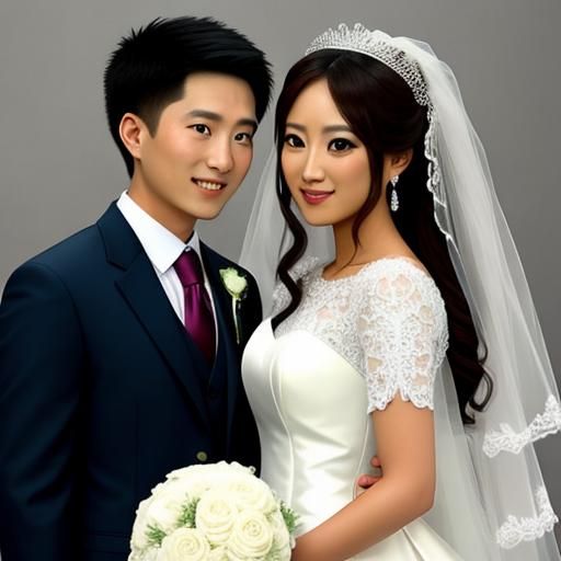 Bride and Groom - AI Generated Artwork - NightCafe Creator