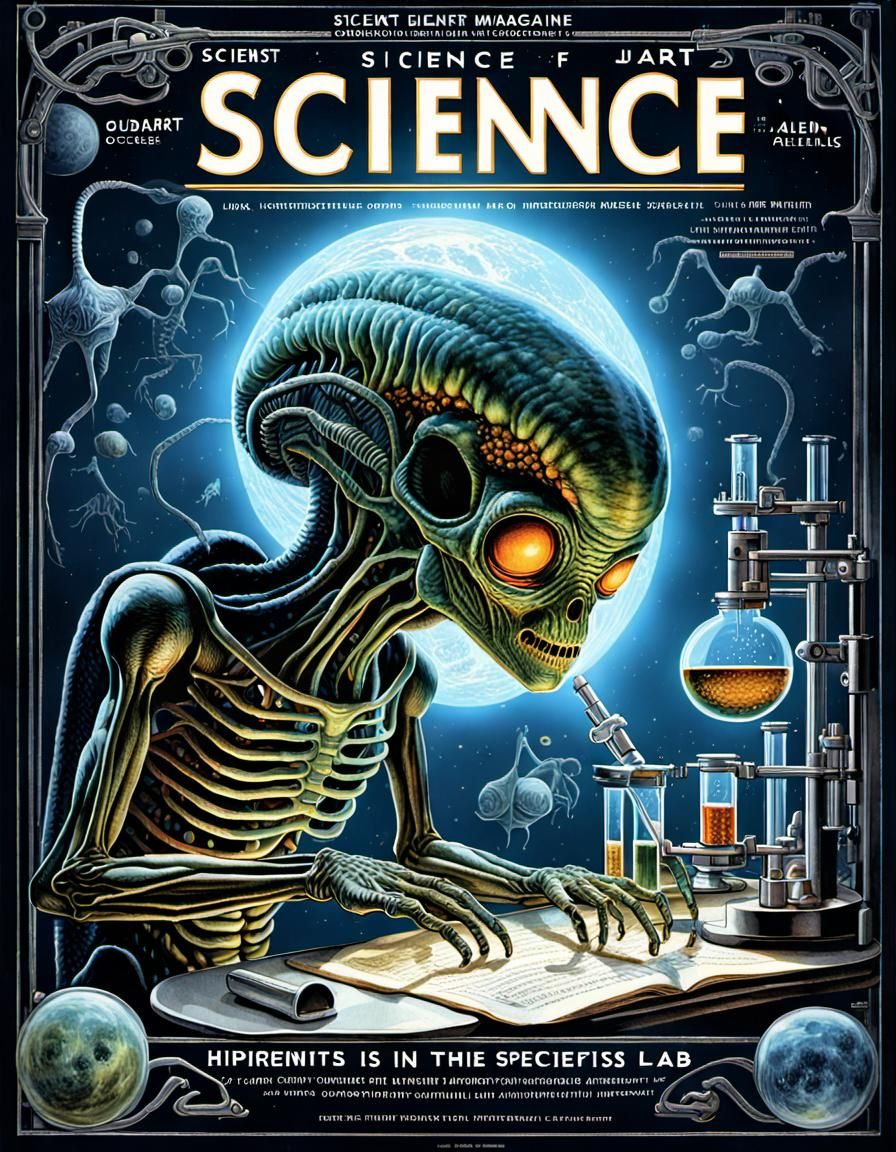 Alien Scientist at Work - AI Generated Artwork - NightCafe Creator