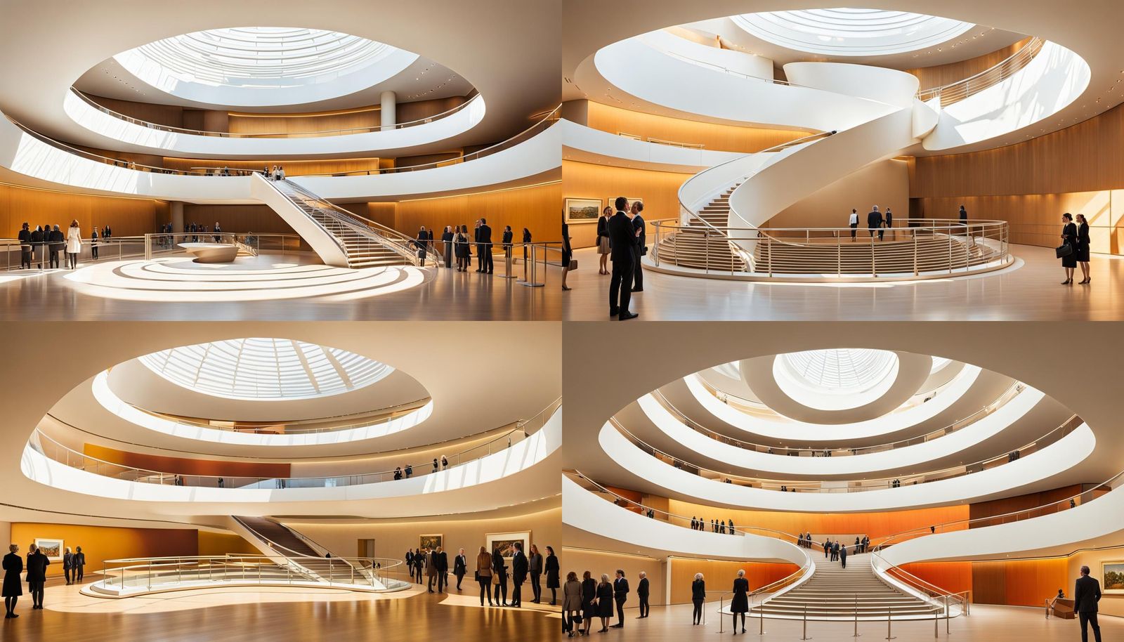 Oil Painting, Solomon R. Guggenheim, New York City, spiral ramp ...