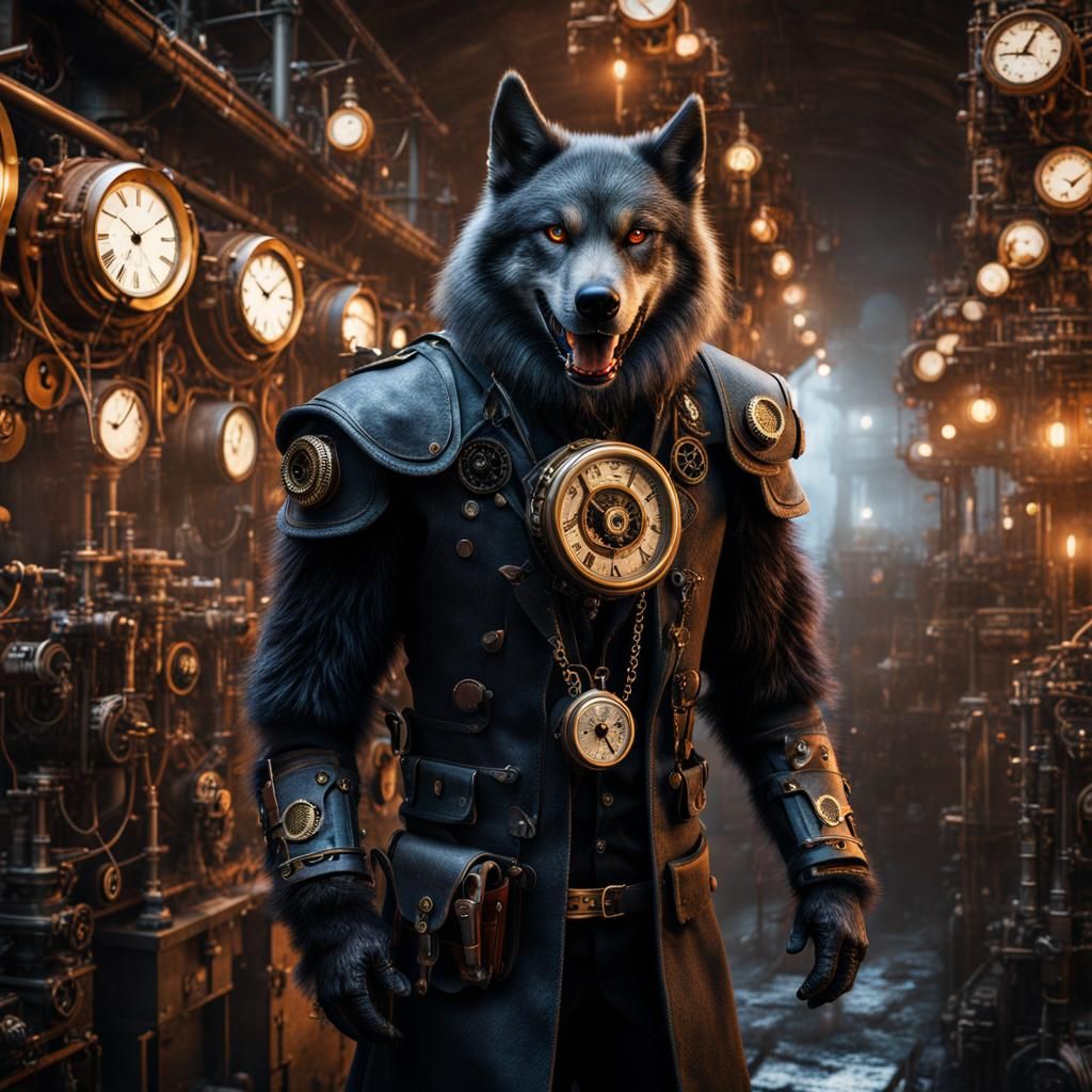 steampunk werewolf - AI Generated Artwork - NightCafe Creator