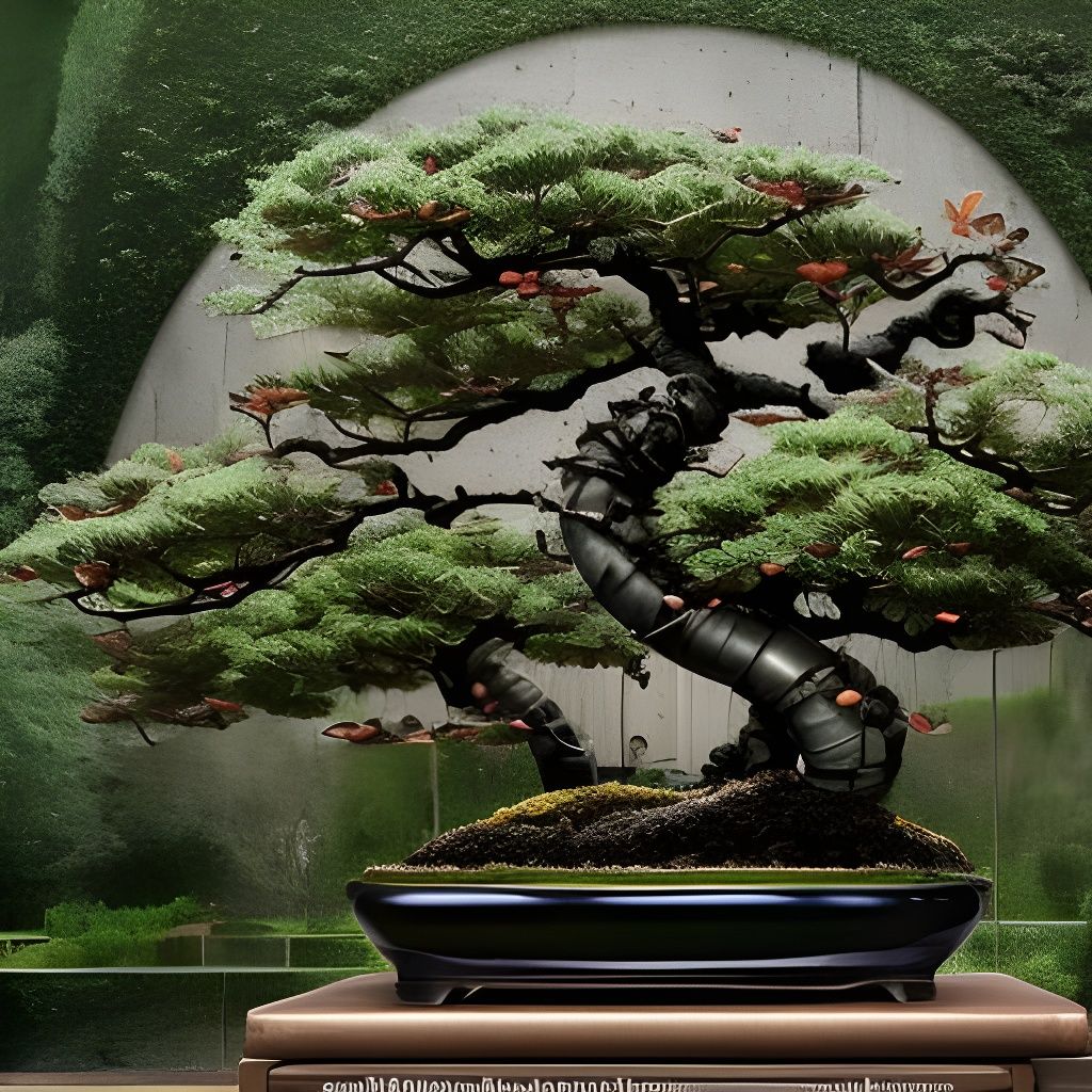 Black metal bonsai - AI Generated Artwork - NightCafe Creator