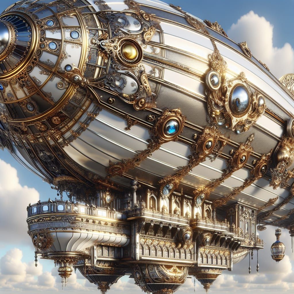 Trendari Ambassadorial Magical Mithril Airship - AI Generated Artwork ...