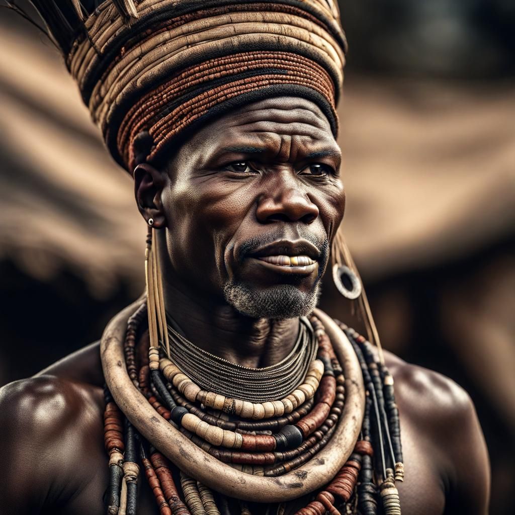 royal african tribe leader - AI Generated Artwork - NightCafe Creator