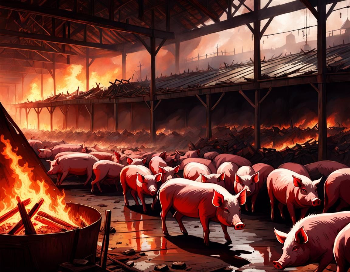 Nebraska Governor's Pig Farm Fire - AI Generated Artwork - NightCafe ...