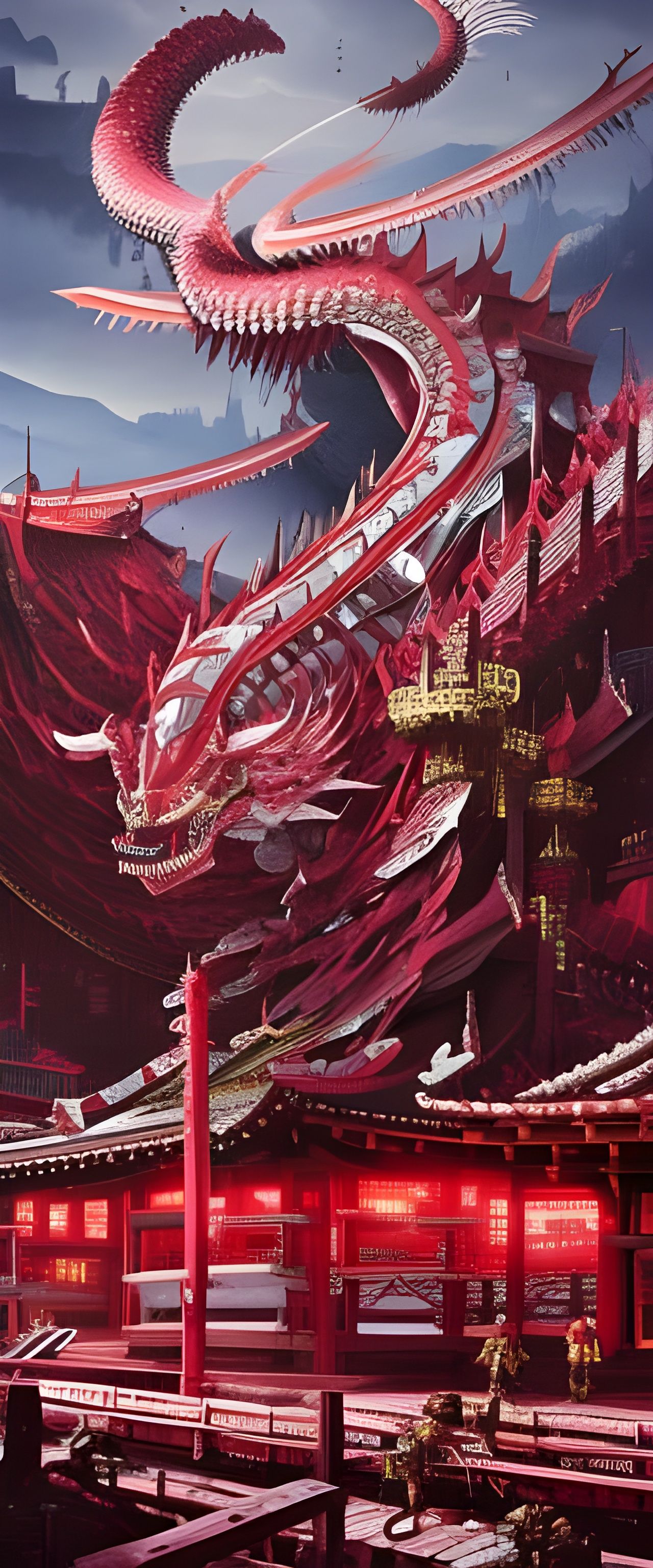 "Ronin style Dragonblade-Humanoid Creature" : r/nightcafe