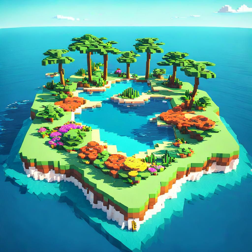 Sandbox Oasis - AI Generated Artwork - NightCafe Creator