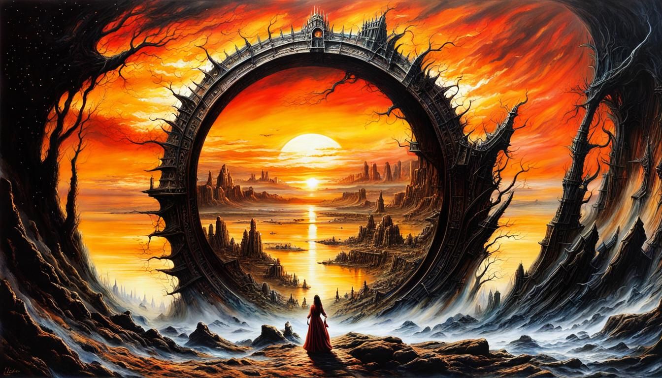 Sunset painting, surrealist art, - AI Generated Artwork - NightCafe Creator