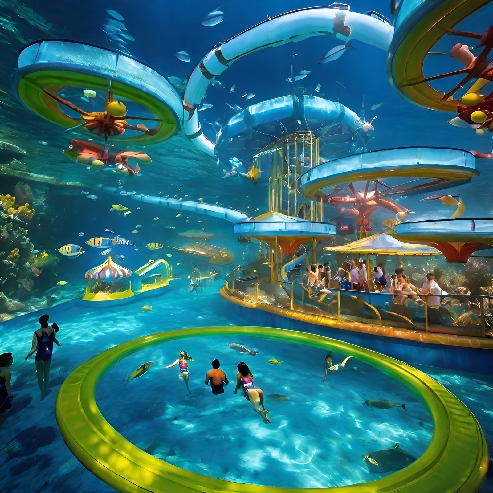 Underwater Theme Park - AI Generated Artwork - NightCafe Creator