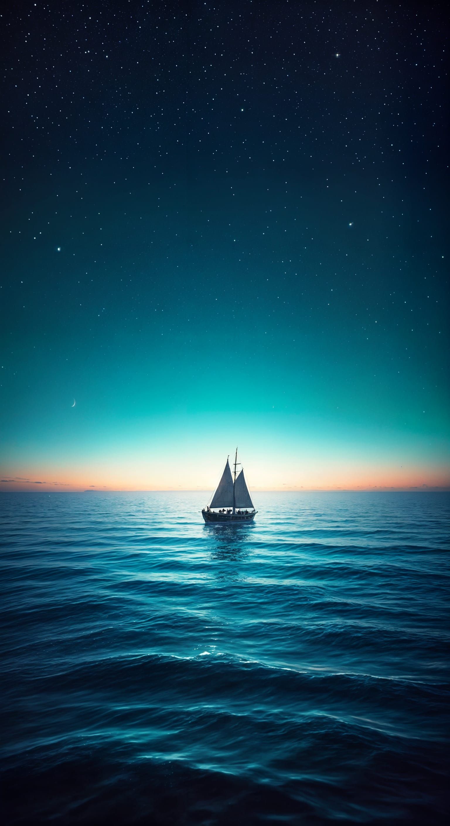 A magical and surreal night scene - A magical and surreal ni...