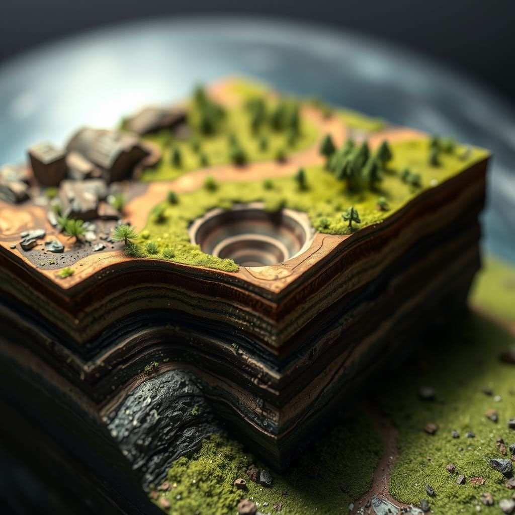 Earth Cross-sectional view - Earth Cross-sectional view