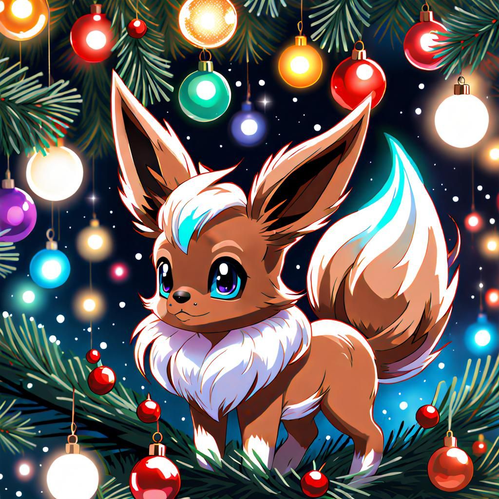 Christmas Eevee - AI Generated Artwork - NightCafe Creator