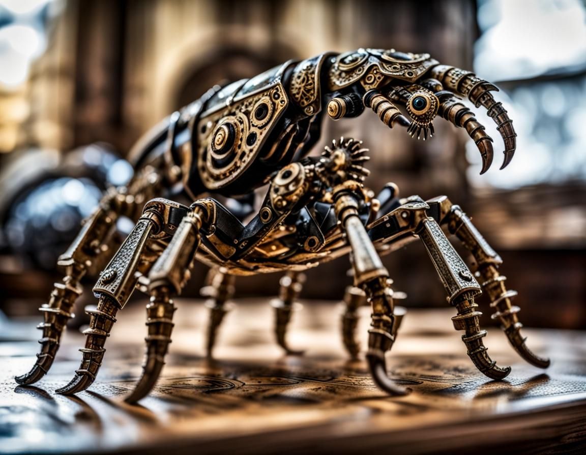 Mechanical scorpion - AI Generated Artwork - NightCafe Creator
