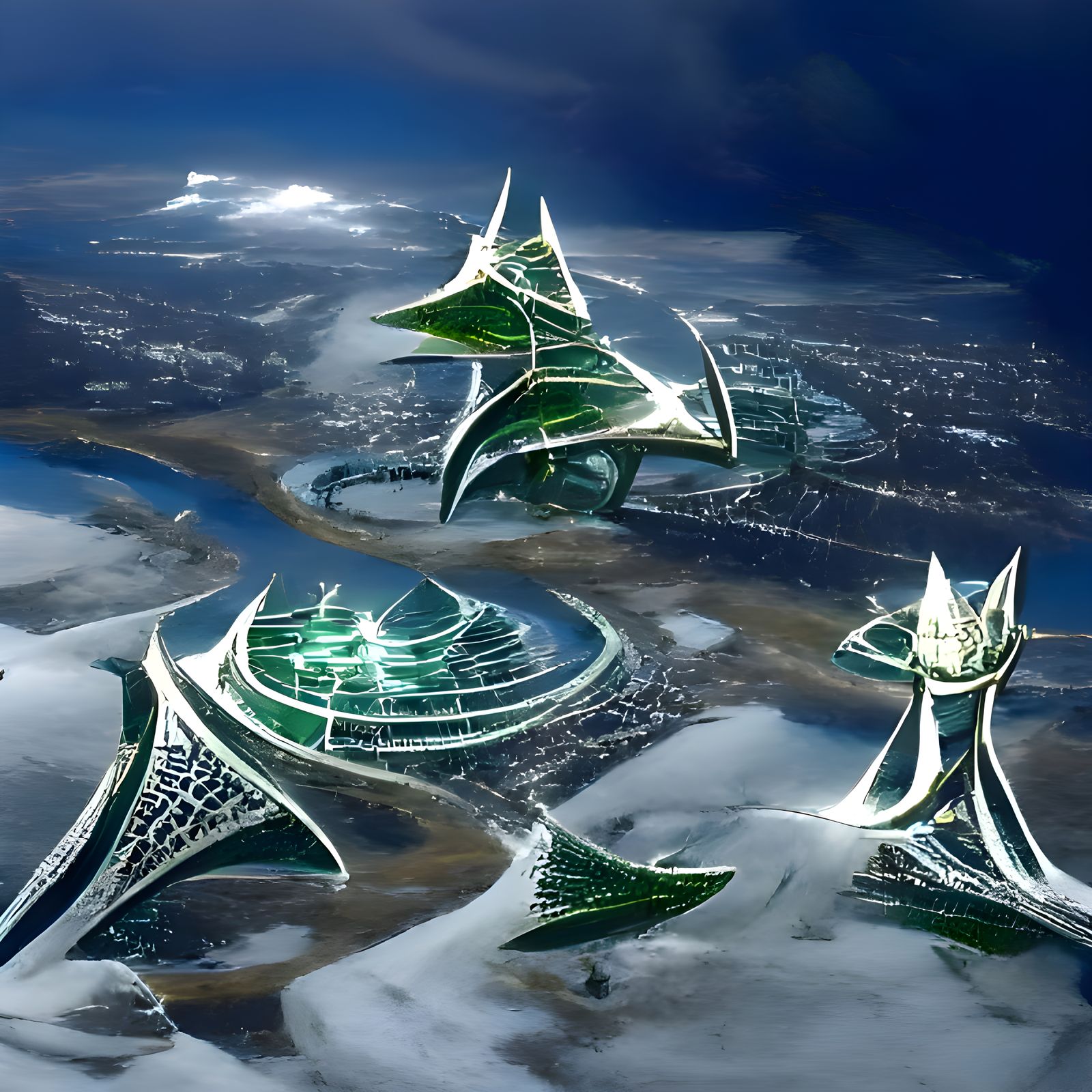 The Space Elves Federation in a futuristic elf city - AI Generated ...