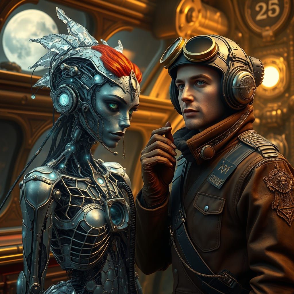 #17 - Biomechanical Dream Entity in Futuristic Landscape