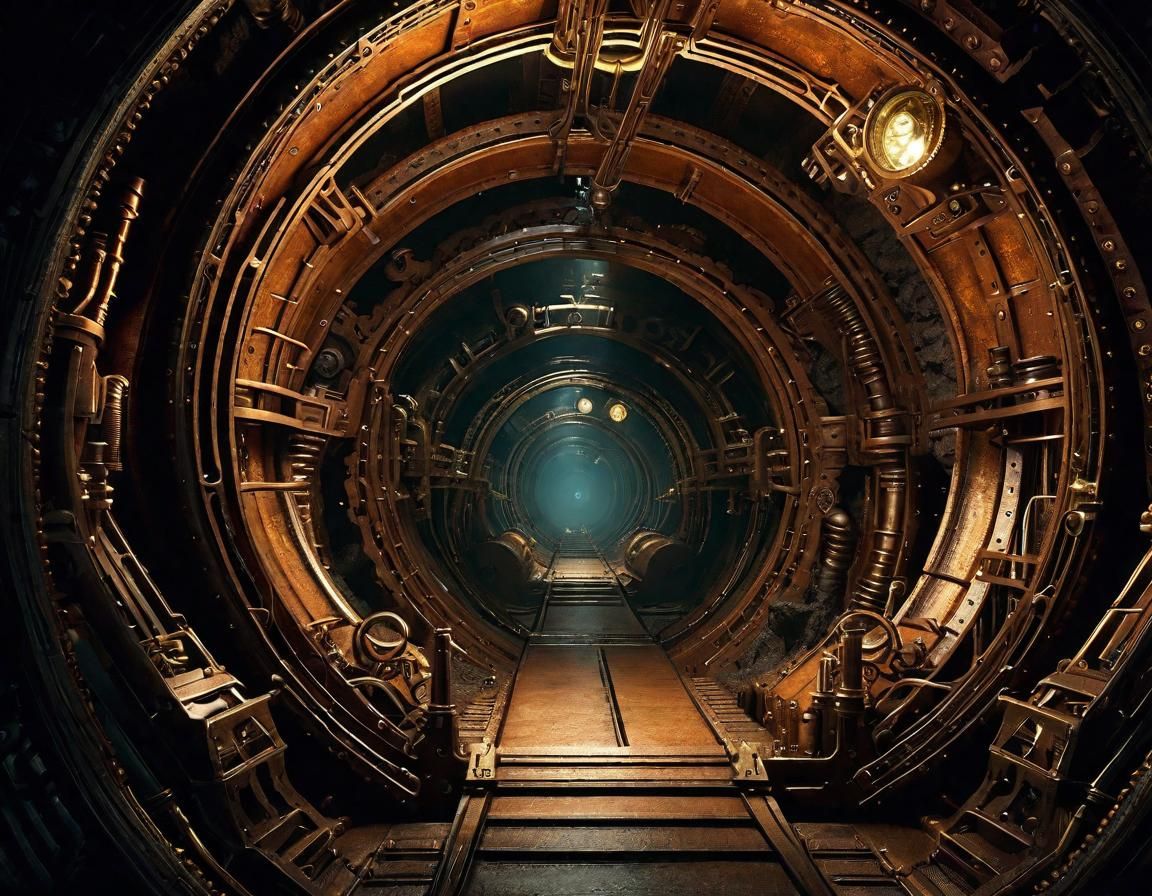 Steampunk Mine Shaft - AI Generated Artwork - NightCafe Creator
