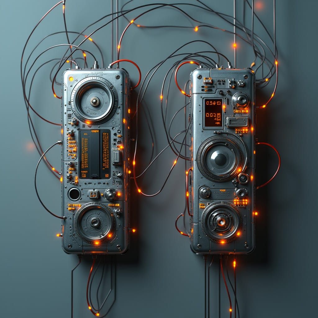 Cybernetic Components in a Futuristic Modular Devi... - AI Art