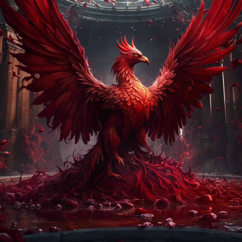 Blood Pheonix - AI Generated Artwork - NightCafe Creator