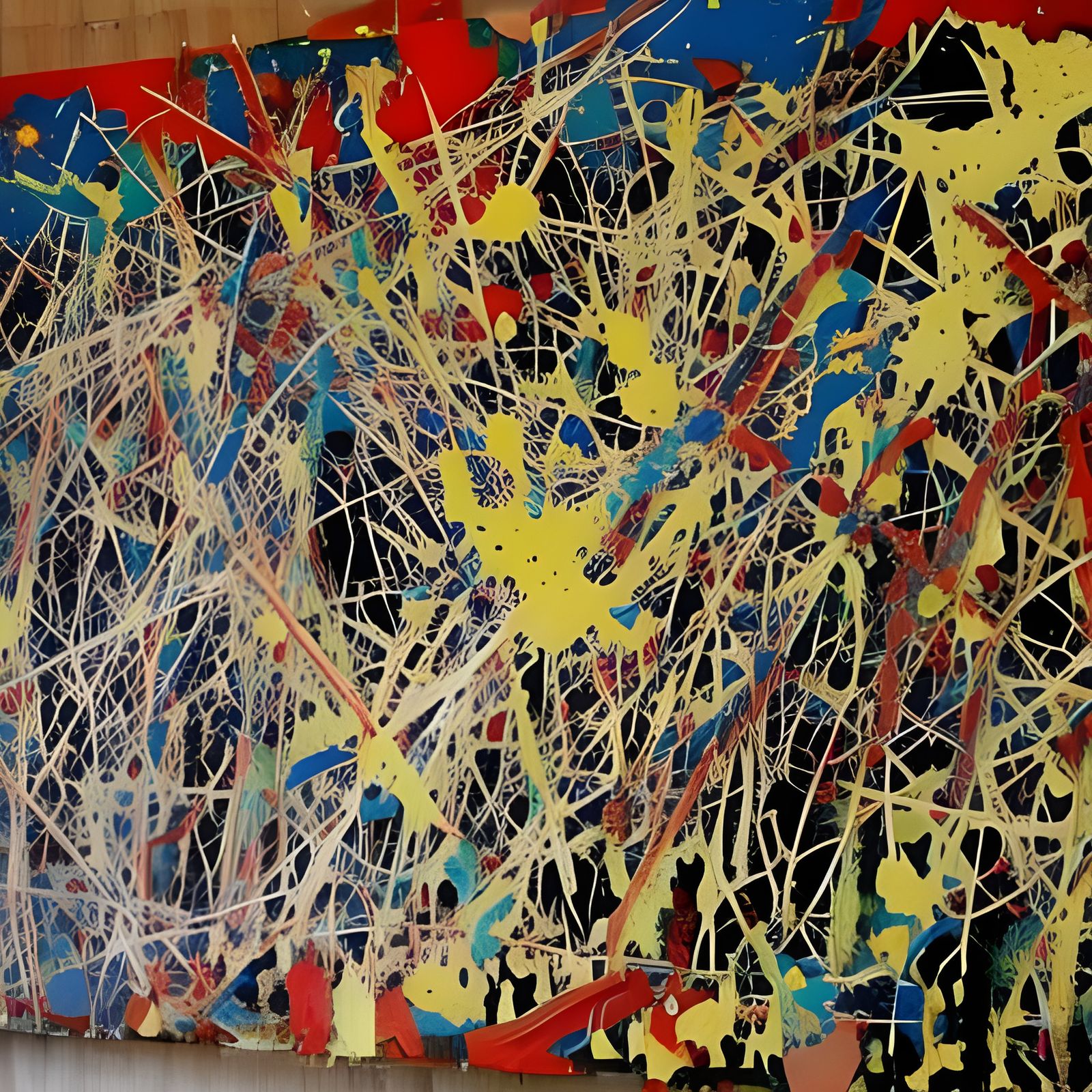 Wooden Mural #02 // By Jackson Pollock - AI Generated Artwork ...