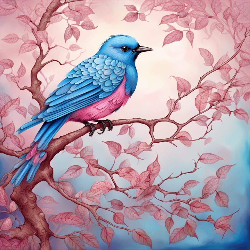 Blue Bird - AI Generated Artwork - NightCafe Creator