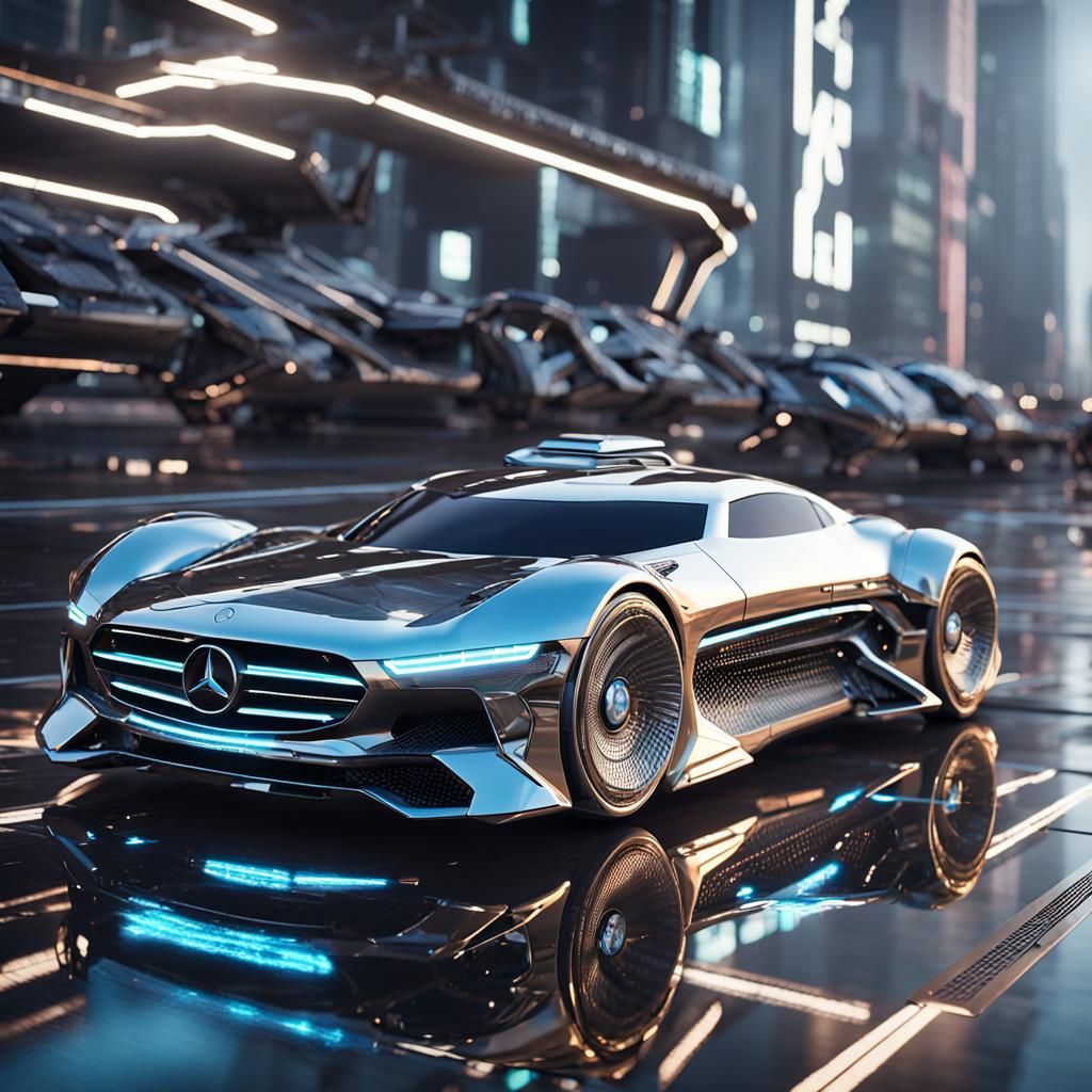 FUTURISTIC MERCEDES BENZ IN 3D, 8K - AI Generated Artwork - NightCafe ...