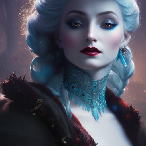 Vampire Lady Elsa - AI Generated Artwork - NightCafe Creator