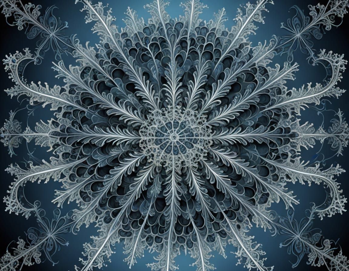Beautiful fractal snowflake - Stunning Algorithmic Fractal S...