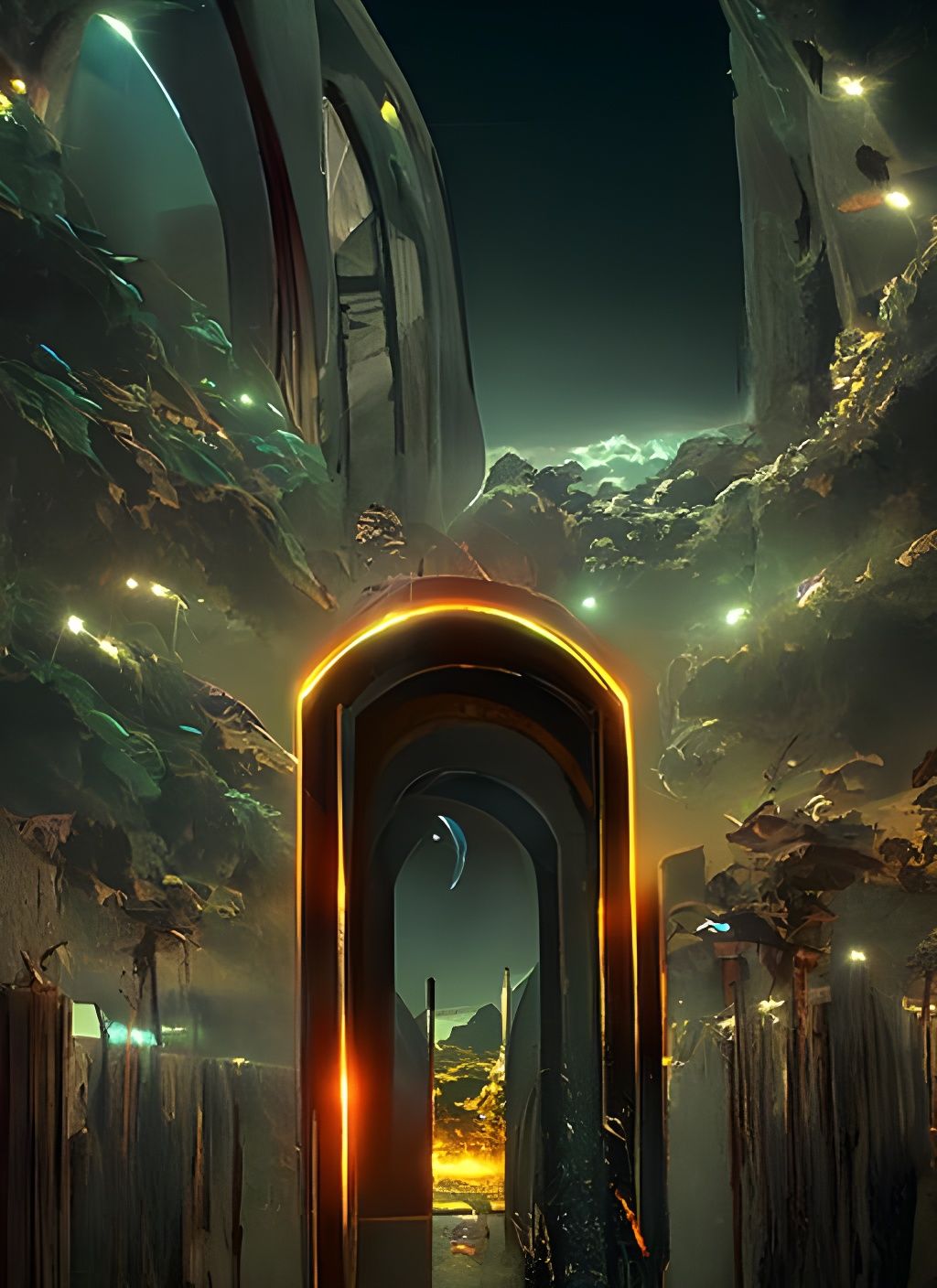 Futuristic Portal to the Past - AI Generated Artwork - NightCafe Creator