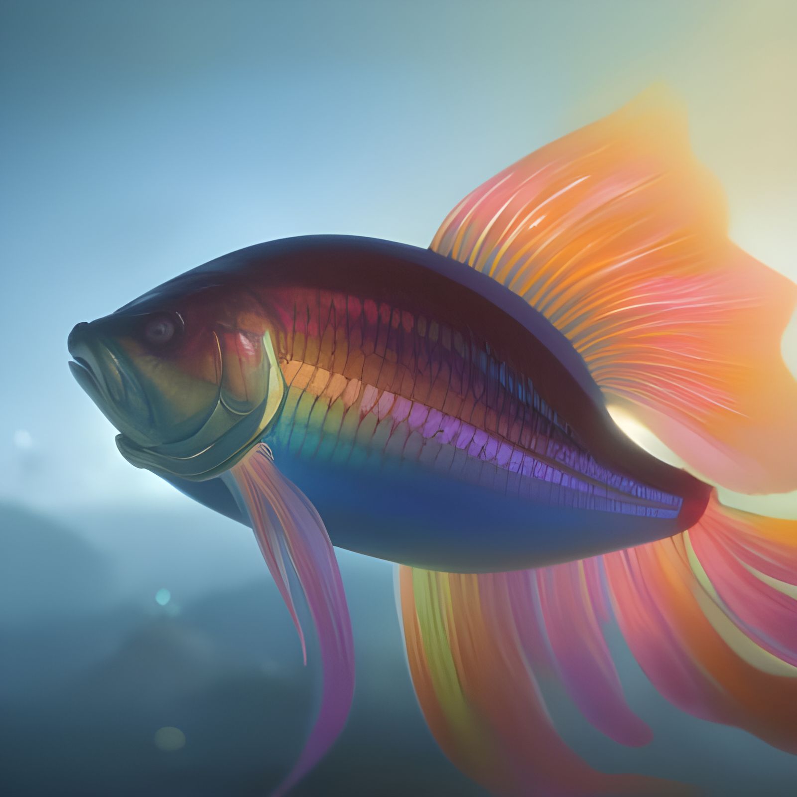 Rainbow Minnow - AI Generated Artwork - NightCafe Creator