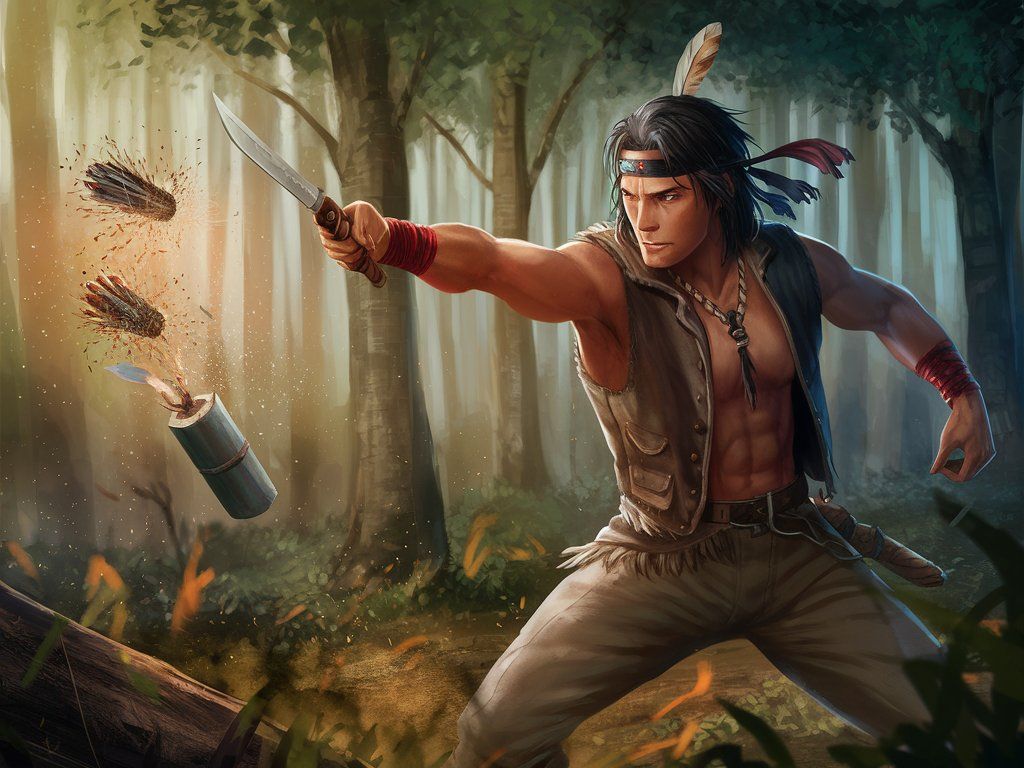 Scalphunter cutting the Dynamite - AI Generated Artwork - NightCafe Creator