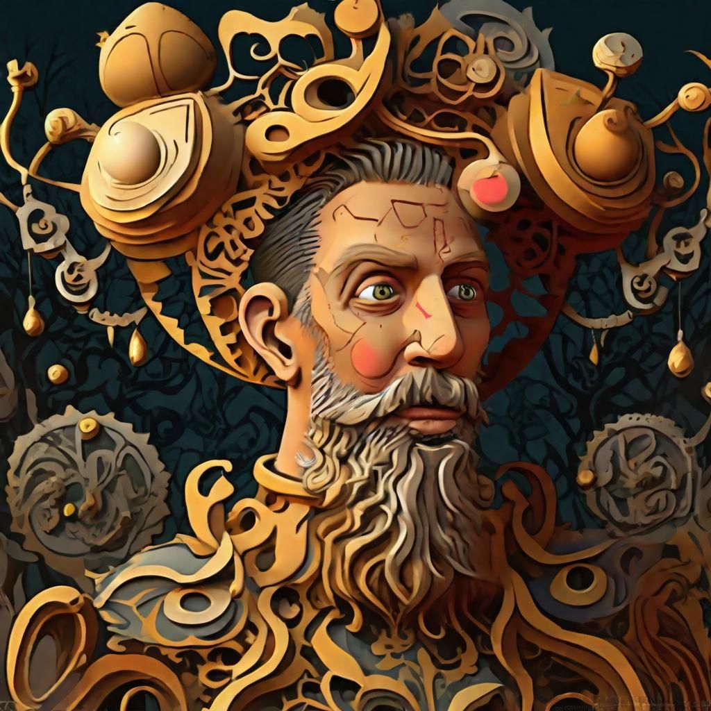 Hypersylized Celtic lace pattern geomertic Eldritch Unreal Engine ...