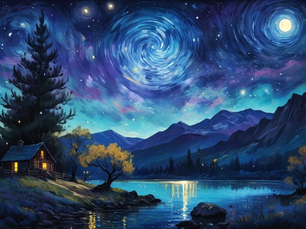 Starry Night - AI Generated Artwork - NightCafe Creator