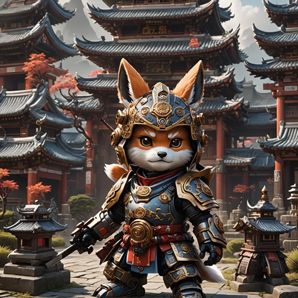 Samurai Mecha-Fox Guardian of the Temple - AI Generated Artwork ...