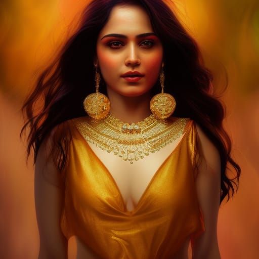 Red diamonds , golden goddess ,actress tamanna bhatia - AI Generated ...