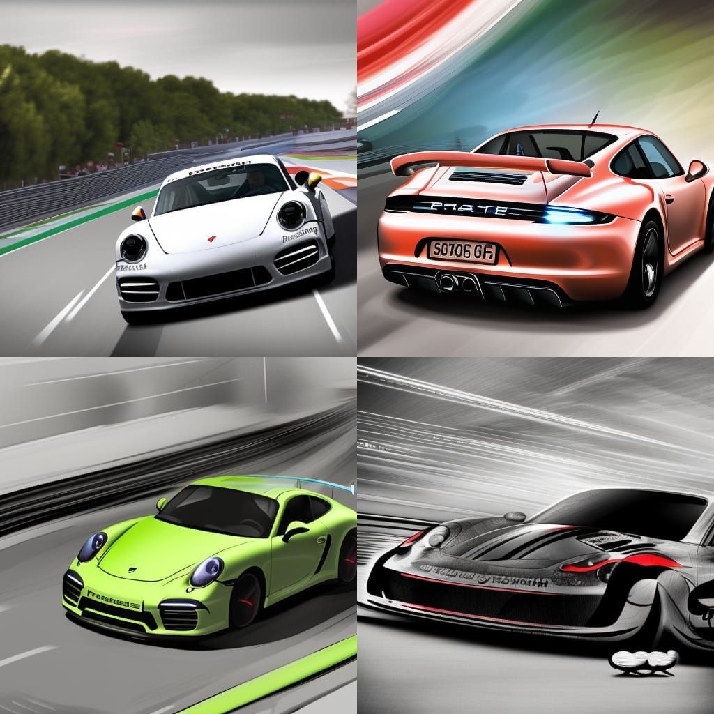 Create a hyper-realistic digital artwork capturing the intense speed ...