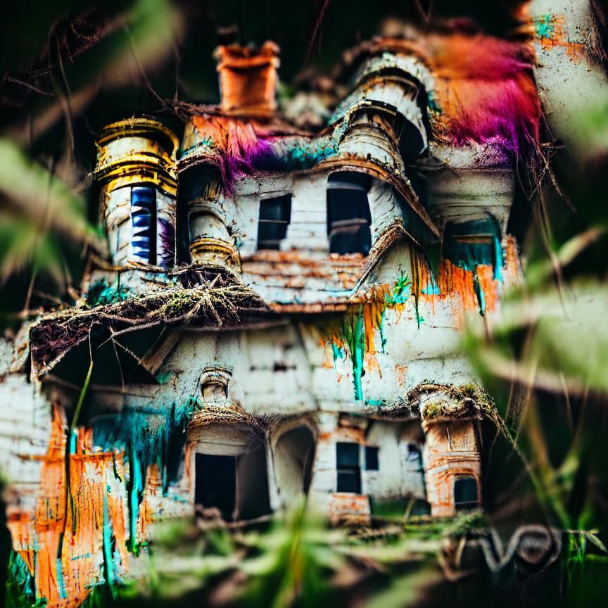 trippy house - AI Generated Artwork - NightCafe Creator