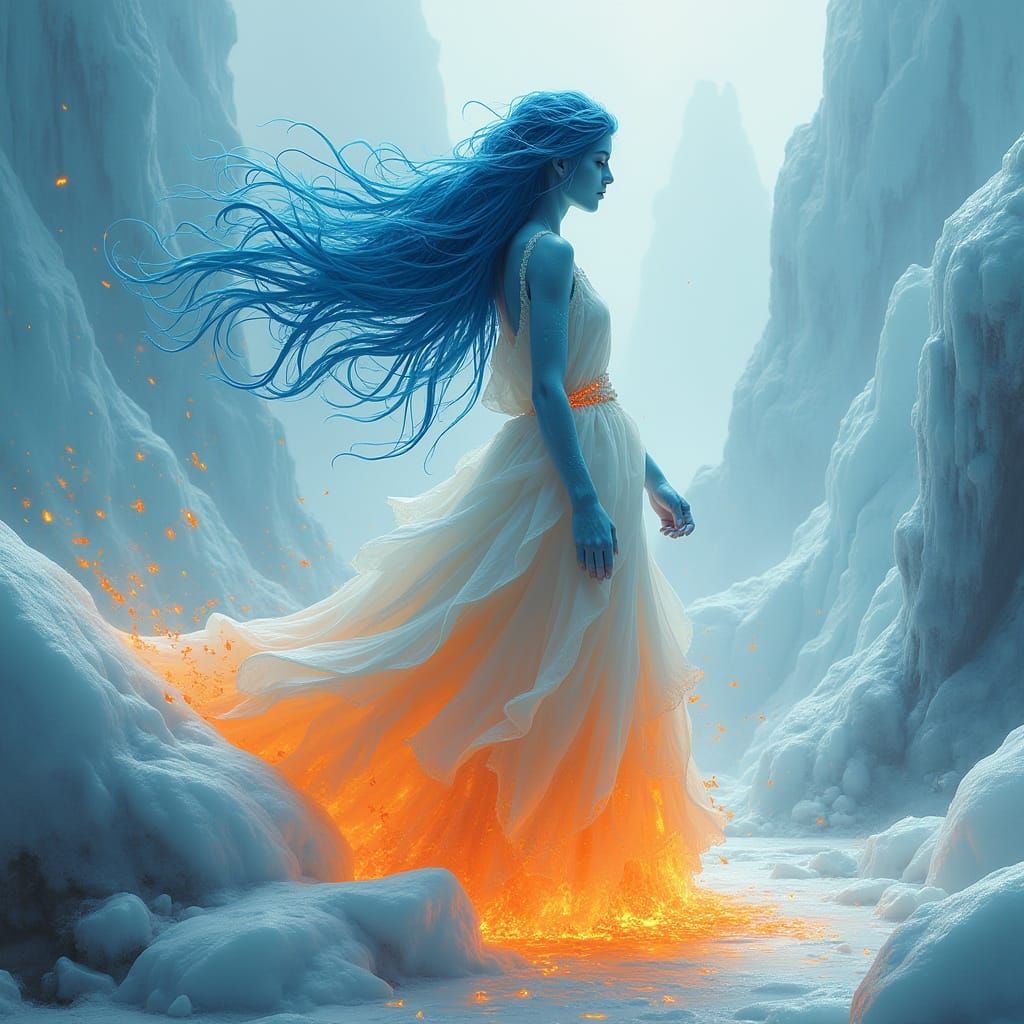 Goddess of ice and fire - Goddess of Icy Splendor and Blazin...