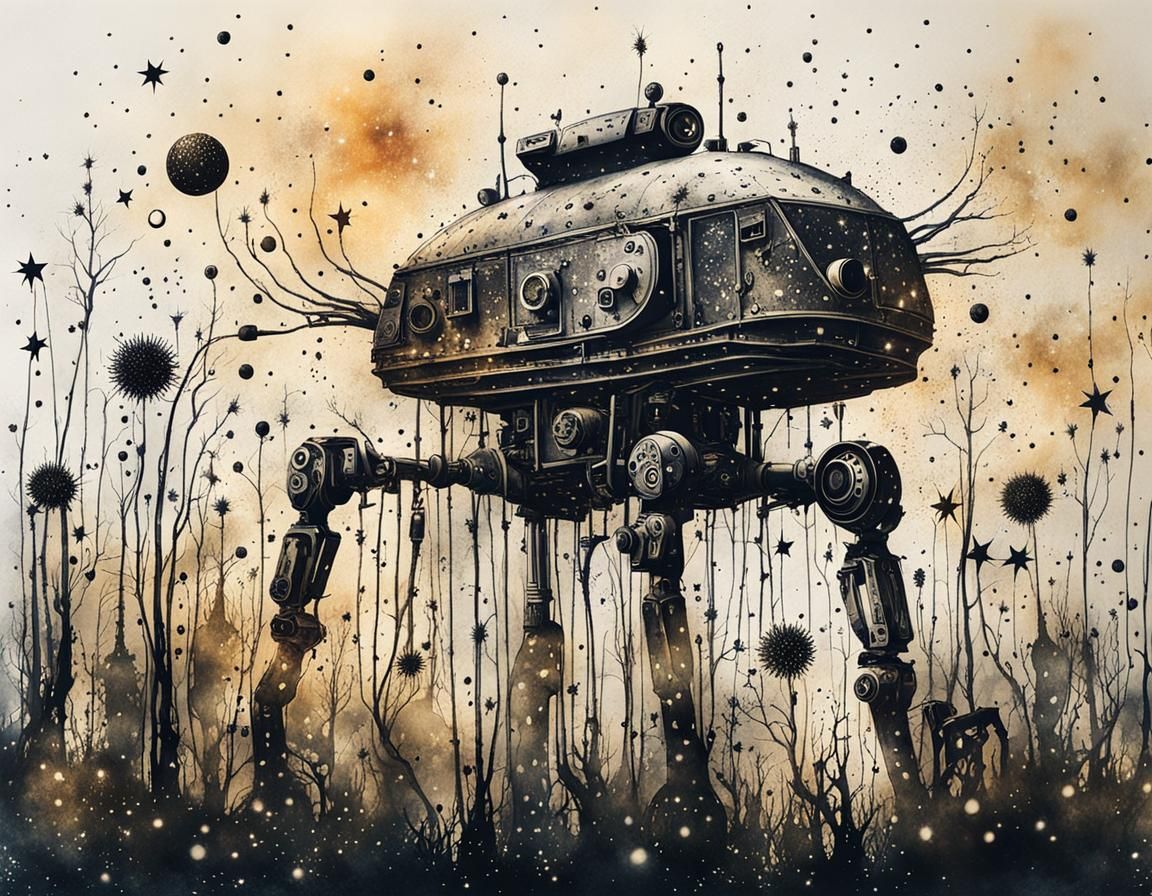 Robot Ink Art 3 - AI Generated Artwork - NightCafe Creator