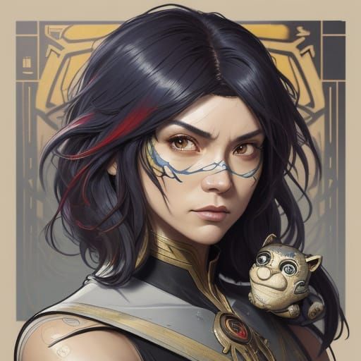 Cute Chibi Puppet in Distress, Digital Art - AI Art